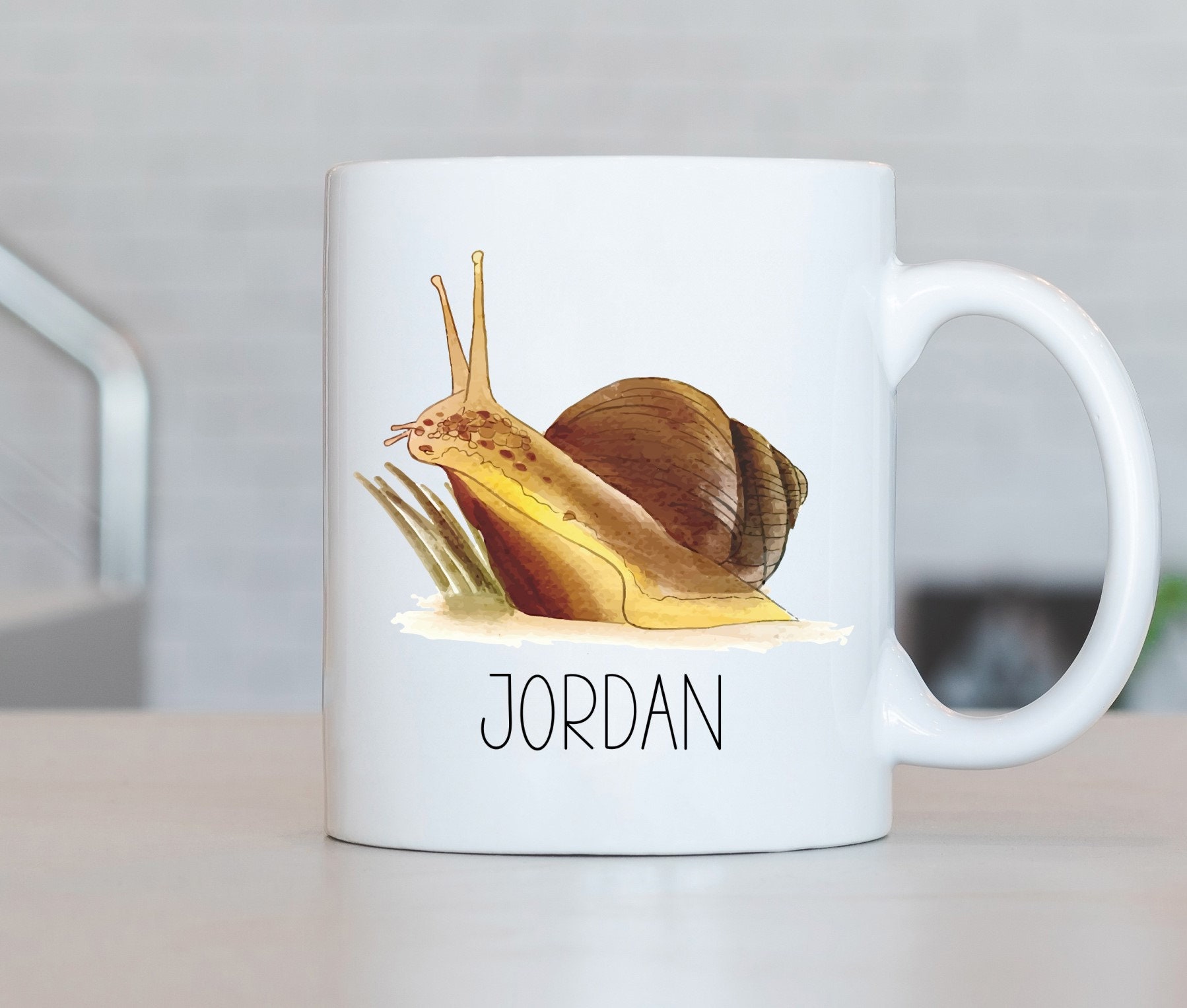 Snail Mug, Personalized Snail Coffee Cup, Snail Present, Snail Gift ...