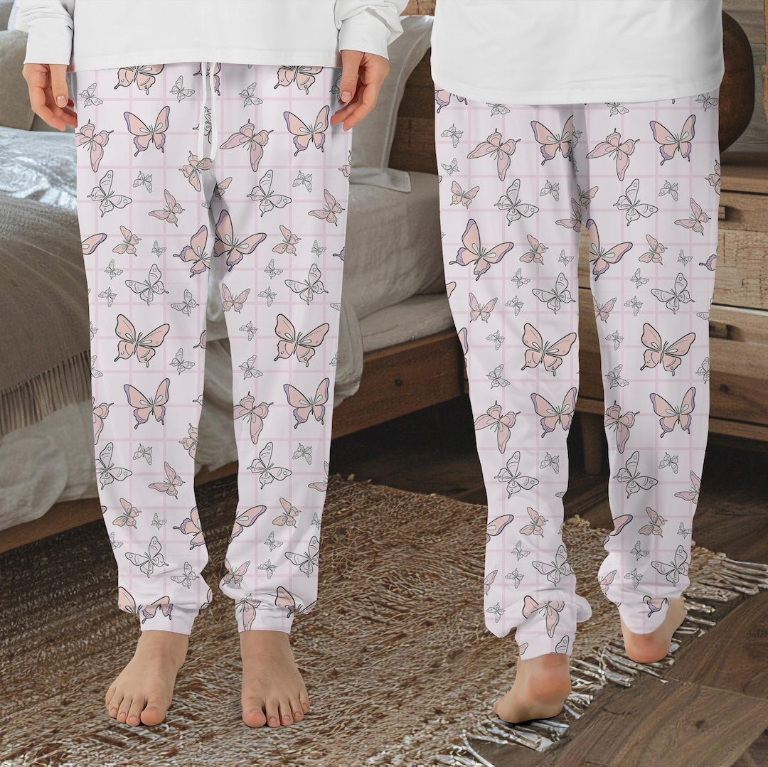 Butterfly Pajama Pants, Butterfly Pants, Butterfly Gift, Butterfly ...
