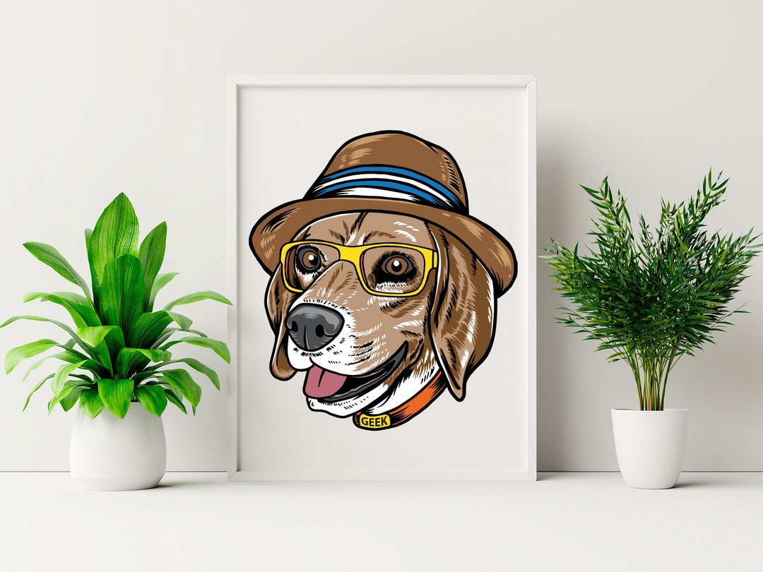 Beagle Poster, Beagle Gift, Beagle Present, Beagle Gifts Idea, Beagle ...