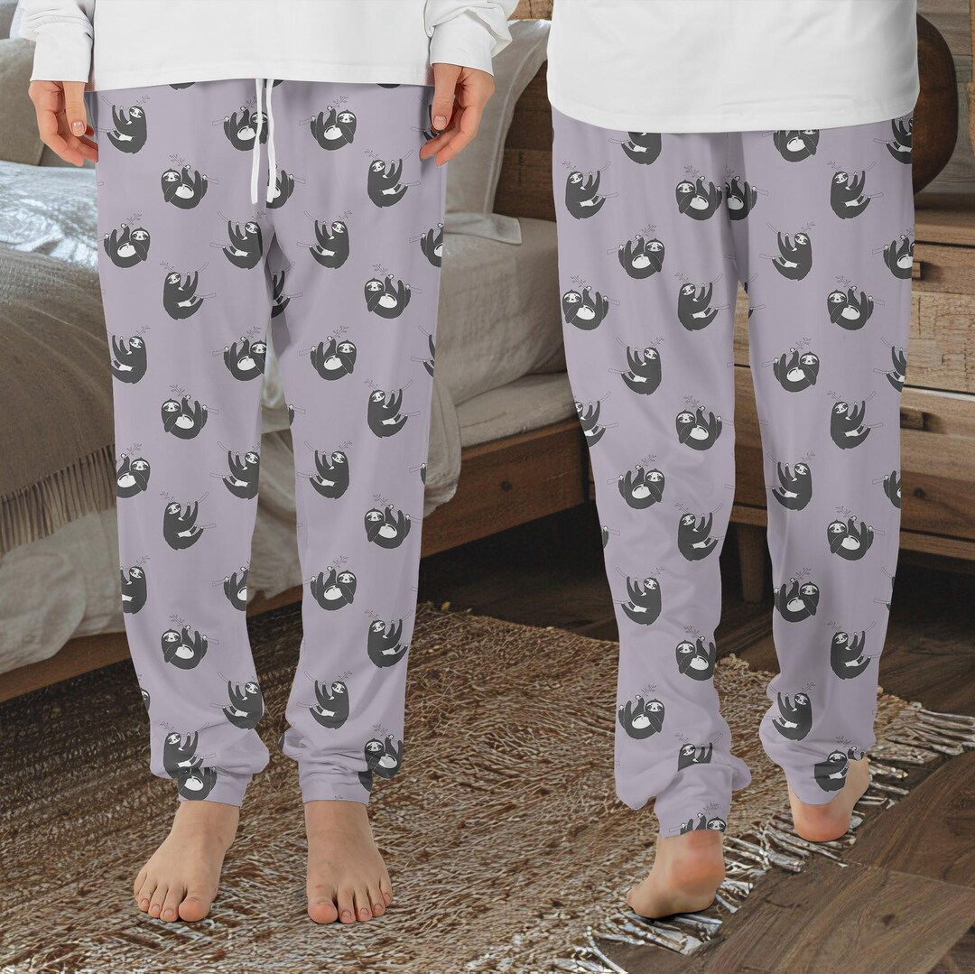 Sloth Pajama Pants, Sloth Pants, Sloth Gift, Sloth Present, PA36 - Etsy