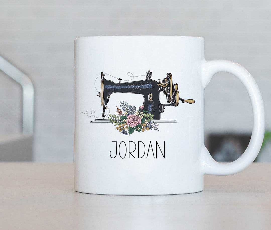 Sewing Mug, Personalized Sewing Coffee Cup, Sewing Present, Sewing Gift ...