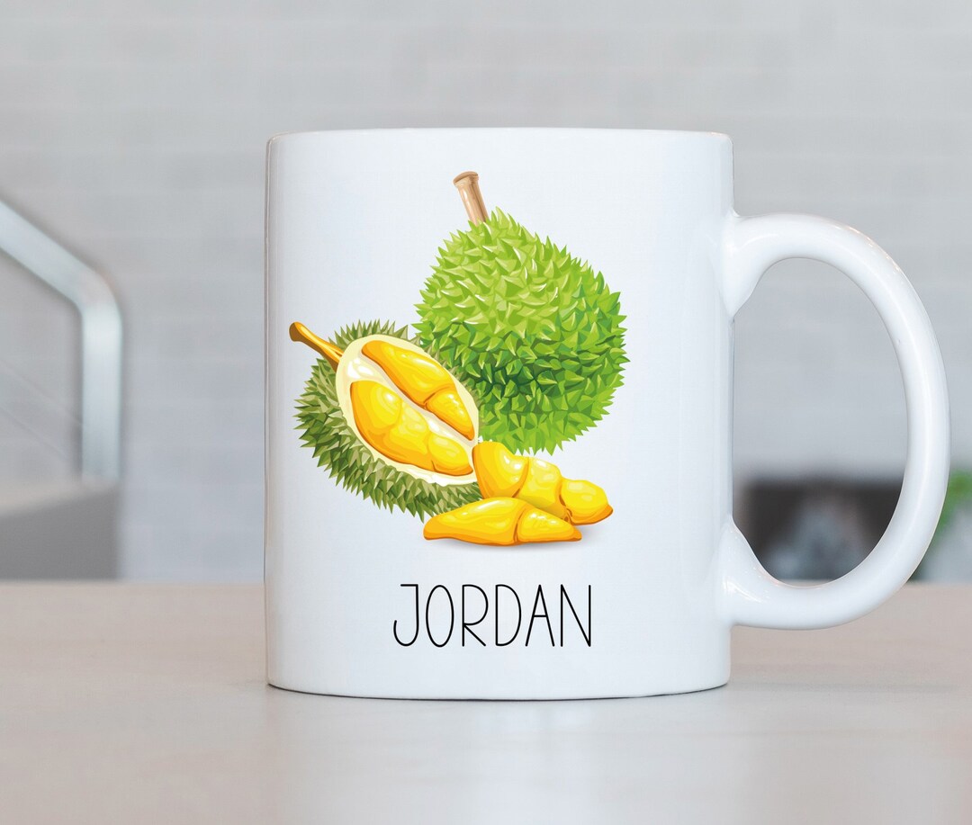 Durian Mug, Personalized Durian Coffee Cup, Durian Present, Durian Gift ...
