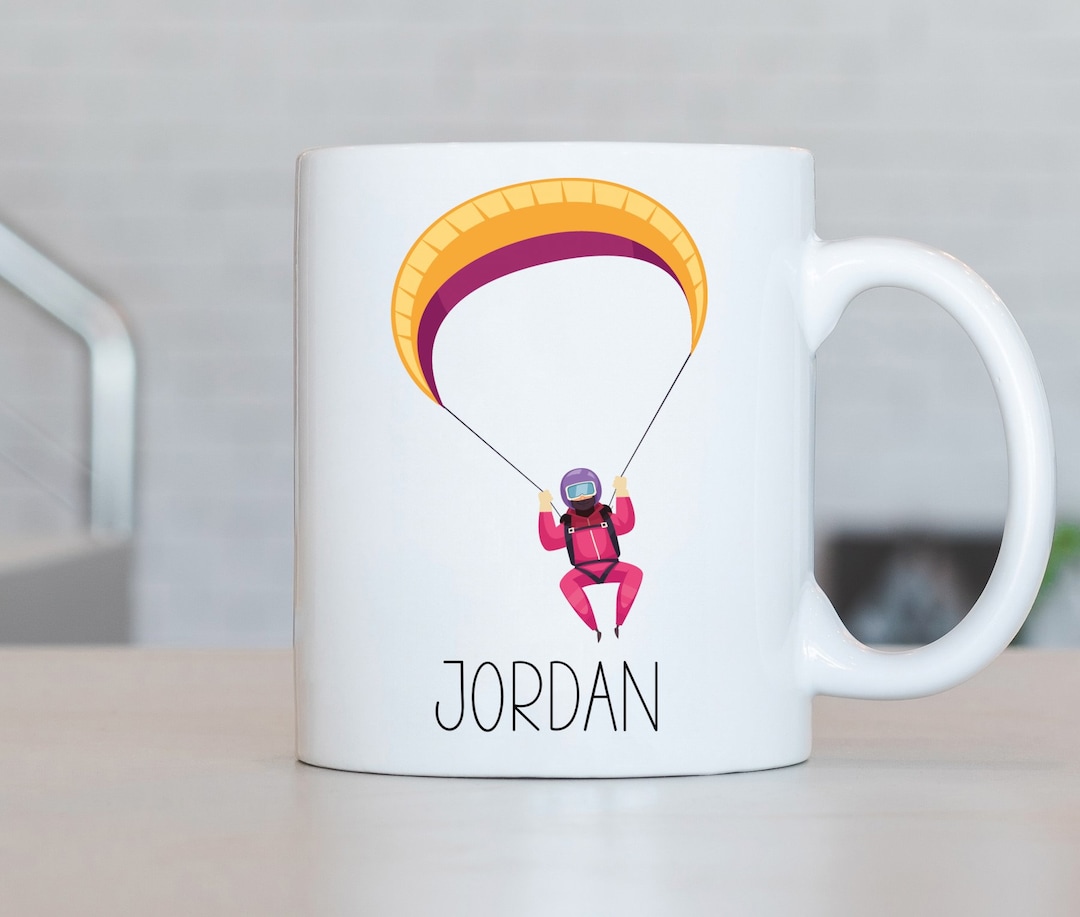 Skydiving Mug, Personalized Skydiving Coffee Cup, Skydiving Present ...