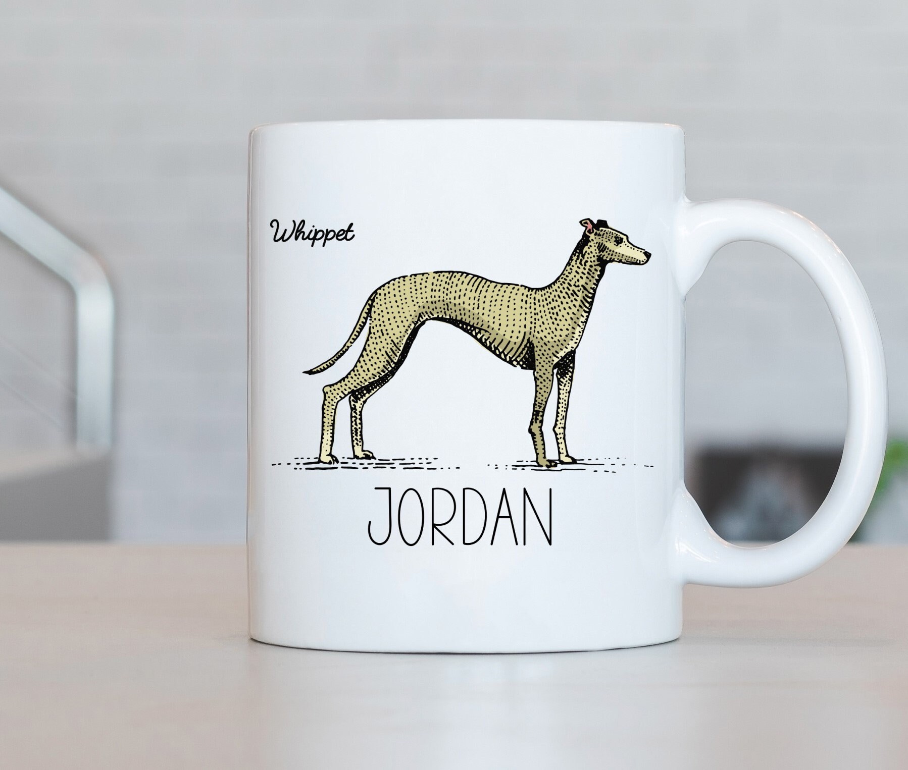 Whippet Mug, Personalized Whippet Coffee Cup, Whippet Present, Whippet ...