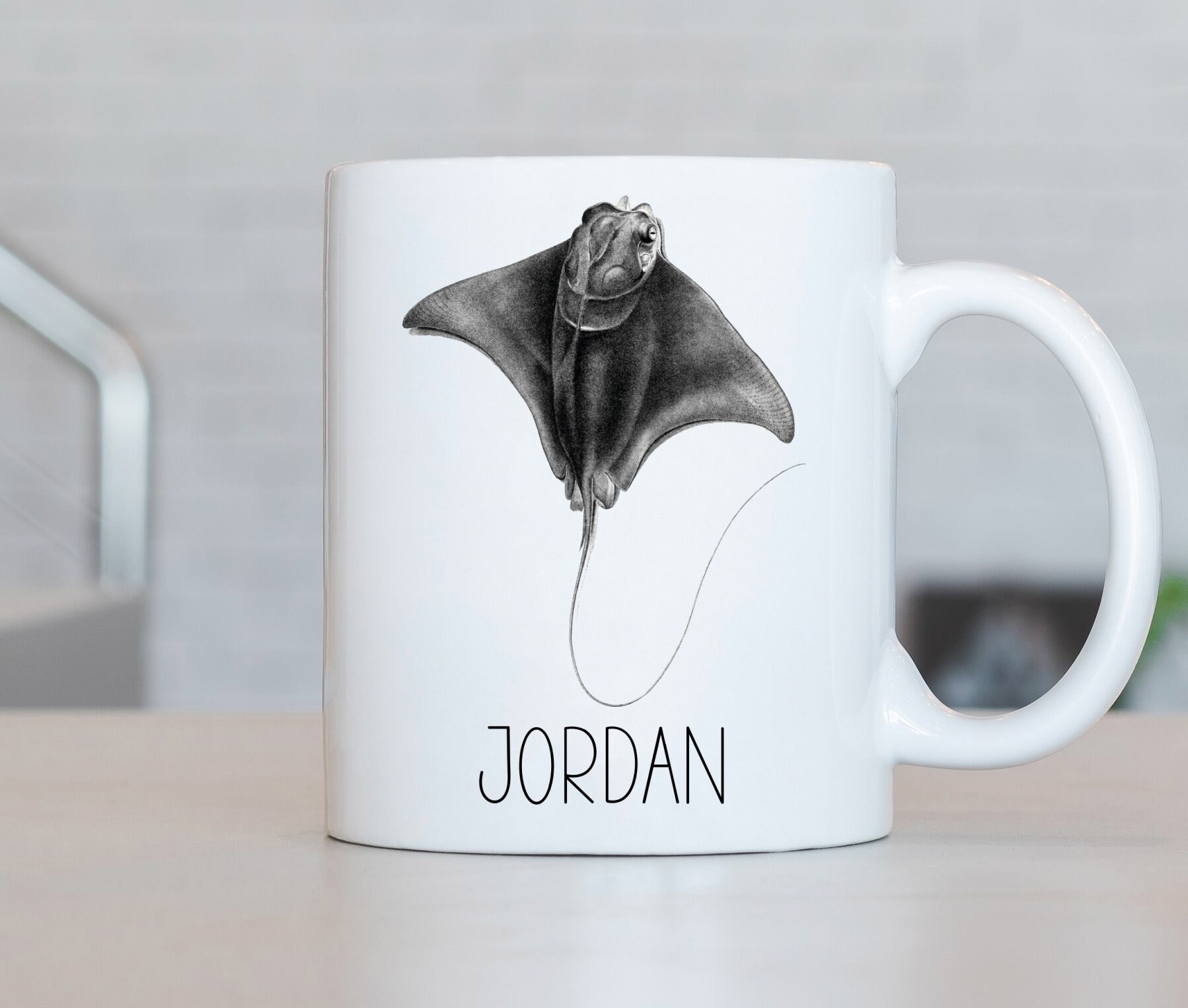 Stingray Mug, Personalized Stingray Coffee Cup, Stingray Present ...