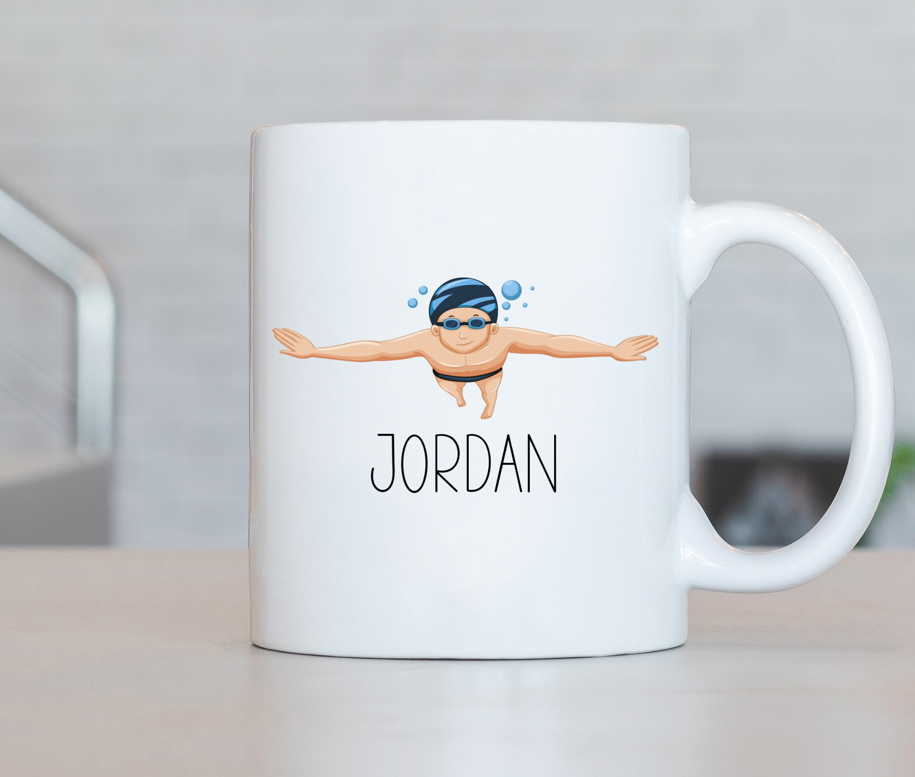 Swimming Mug, Personalized Swimming Coffee Cup, Swimming Present ...