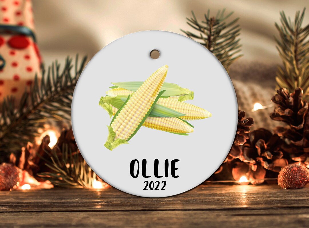 Personalized Corn Ornament, Corn Gift, Corn Christmas Ornament, Corn ...