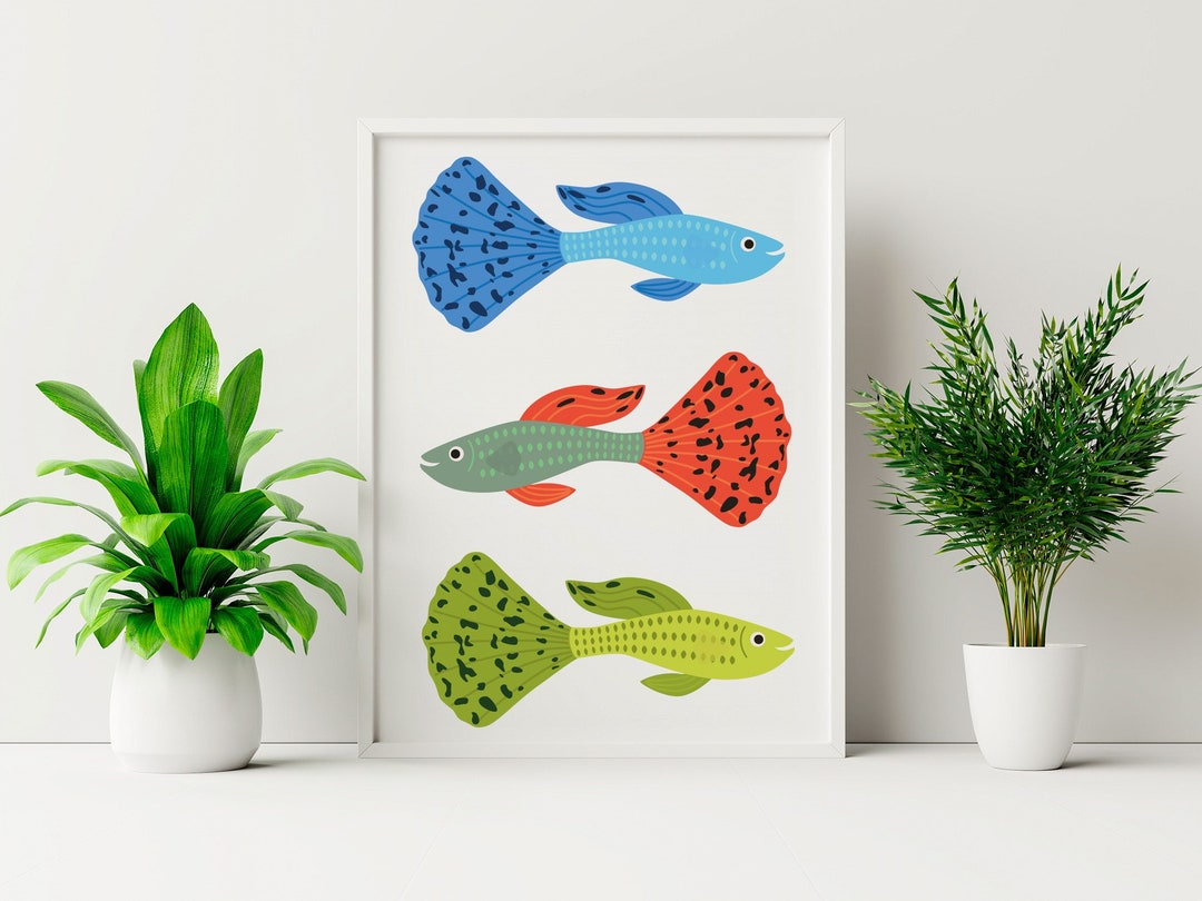 Guppy Poster, Guppy Gift, Guppy Present, Guppy Gifts Idea, Guppy Print ...