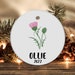 Personalized Thistle Ornament, Thistle Gift, Christmas Ornament ...