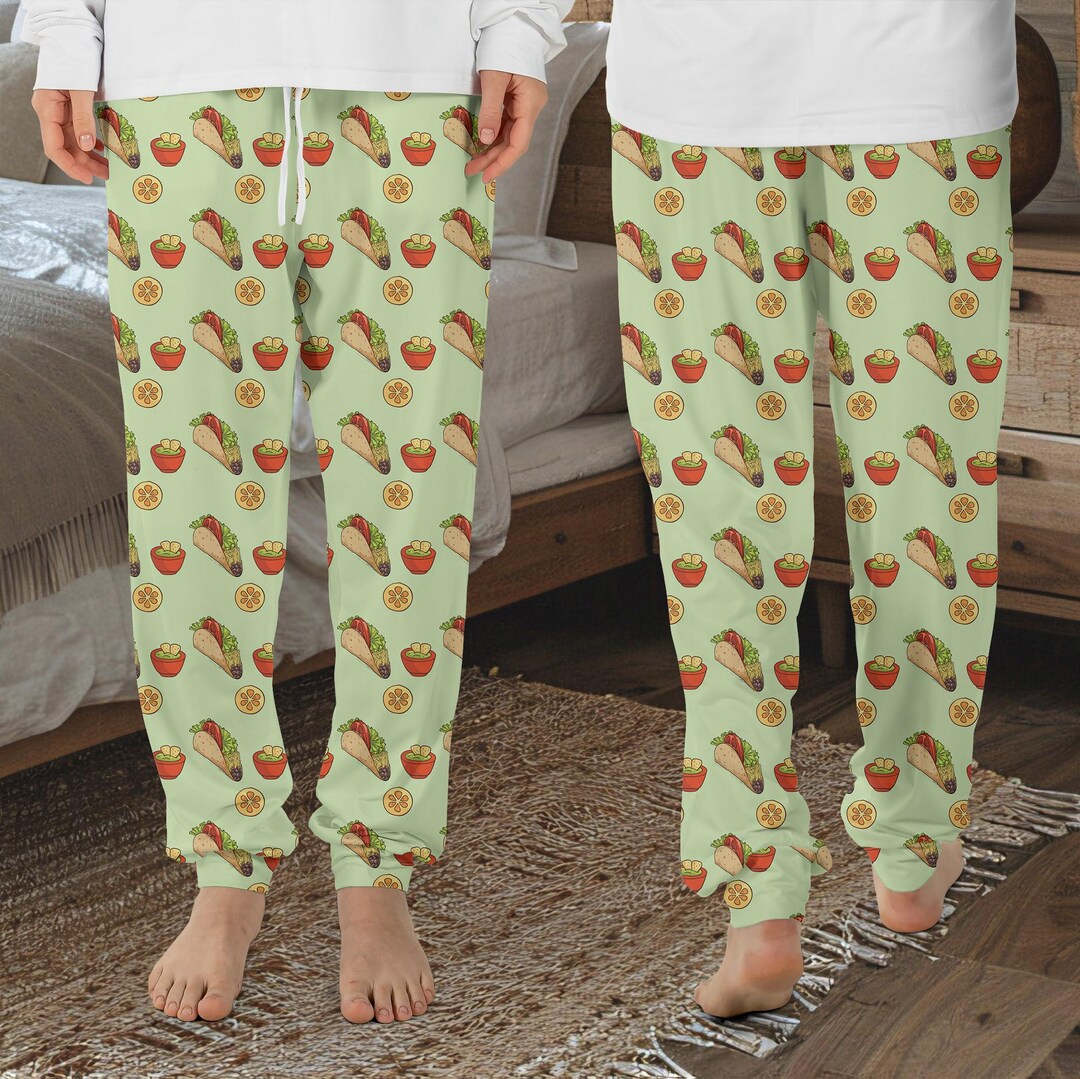 Taco Pajama Pants, Taco Pants, Taco Gift, Taco Present, PA76 - Etsy