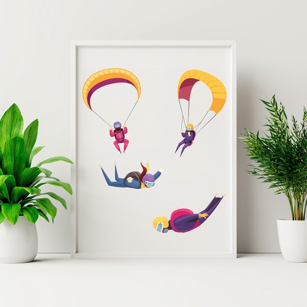 Skydiving Poster - Etsy