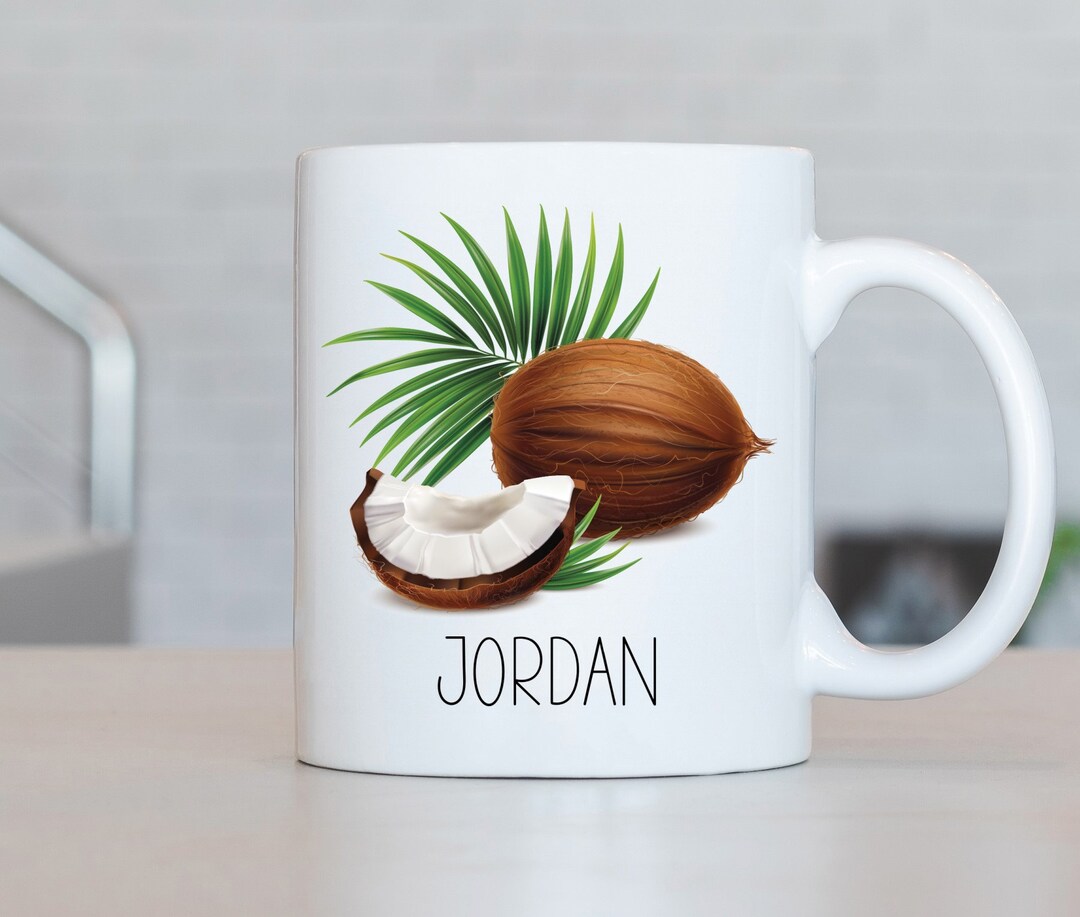 Coconut Mug, Personalized Coconut Coffee Cup, Coconut Present, Coconut ...