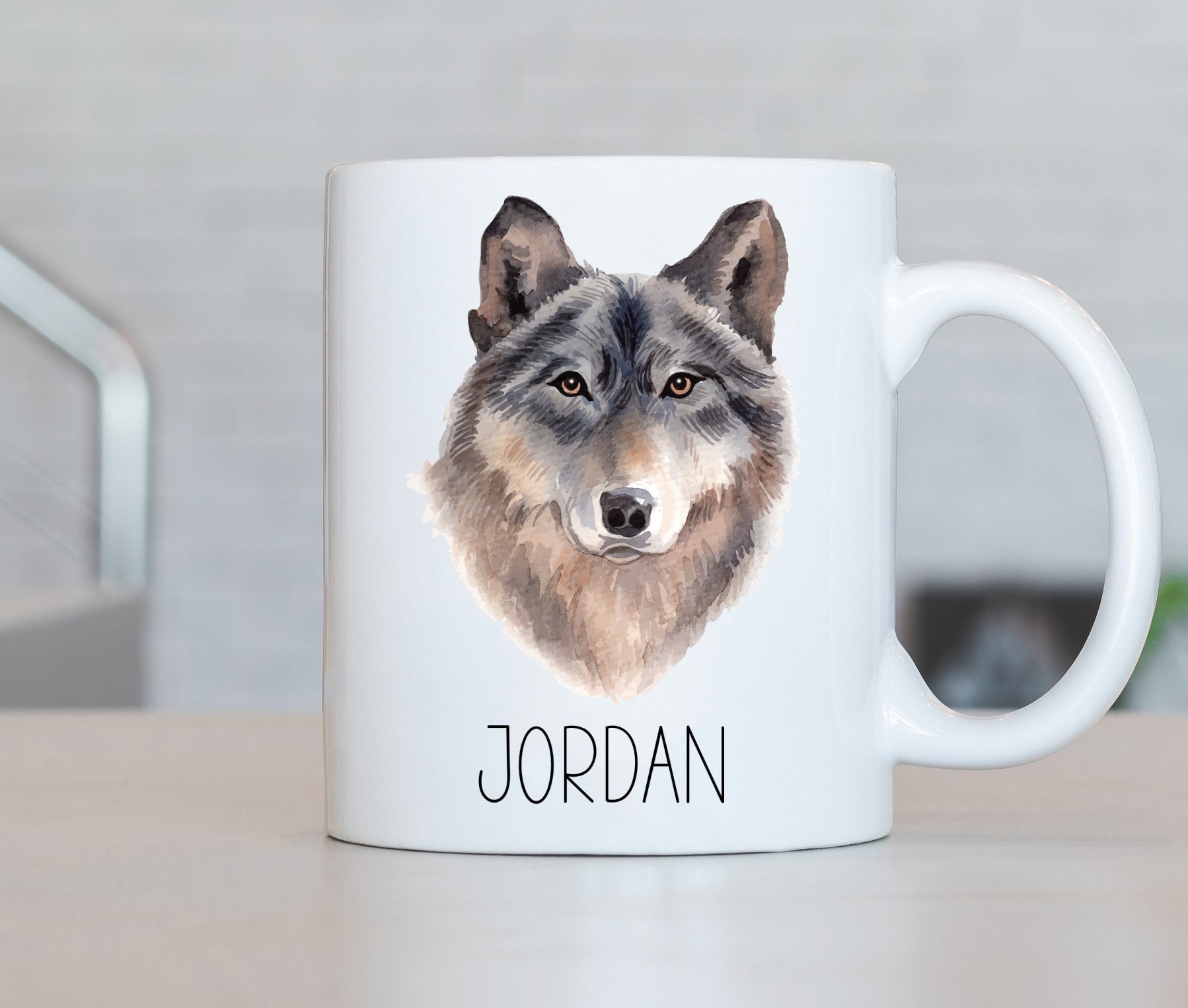 Wolf Mug, Personalized Wolf Coffee Cup, Wolf Lover Gifts, Wold Decor ...