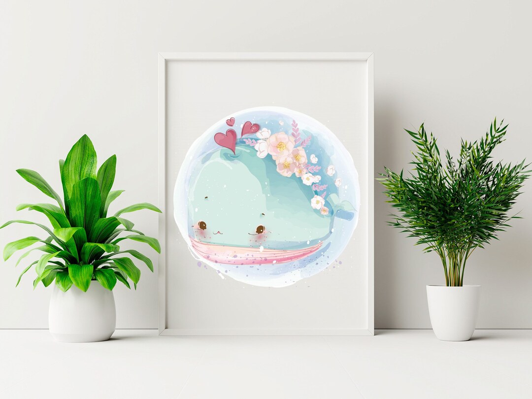 Blue Whale Poster, Blue Whale Gift, Blue Whale Present, Blue Whale ...