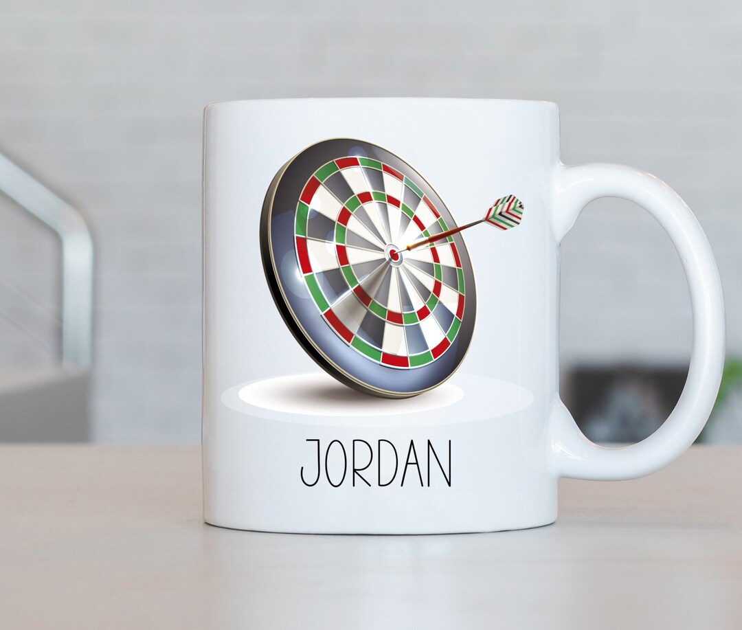 Darts Mug, Personalized Darts Coffee Cup, Darts Present, Darts Gift ...