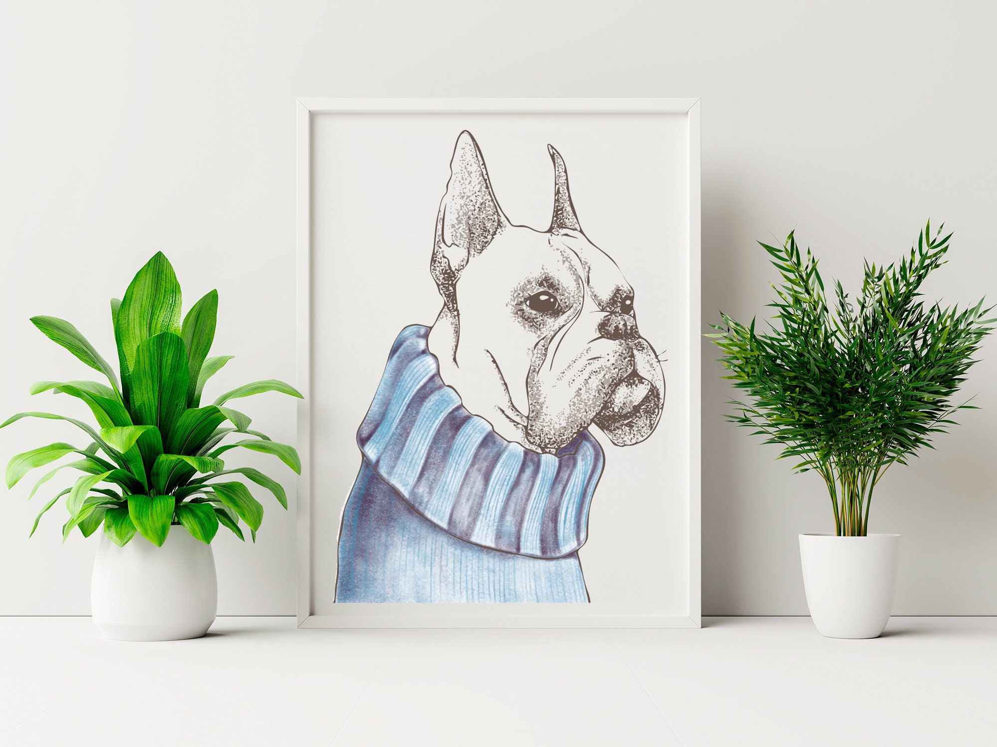 Boxer Dog Poster, Boxer Dog Gift, Boxer Dog Present, Boxer Dog Gifts ...