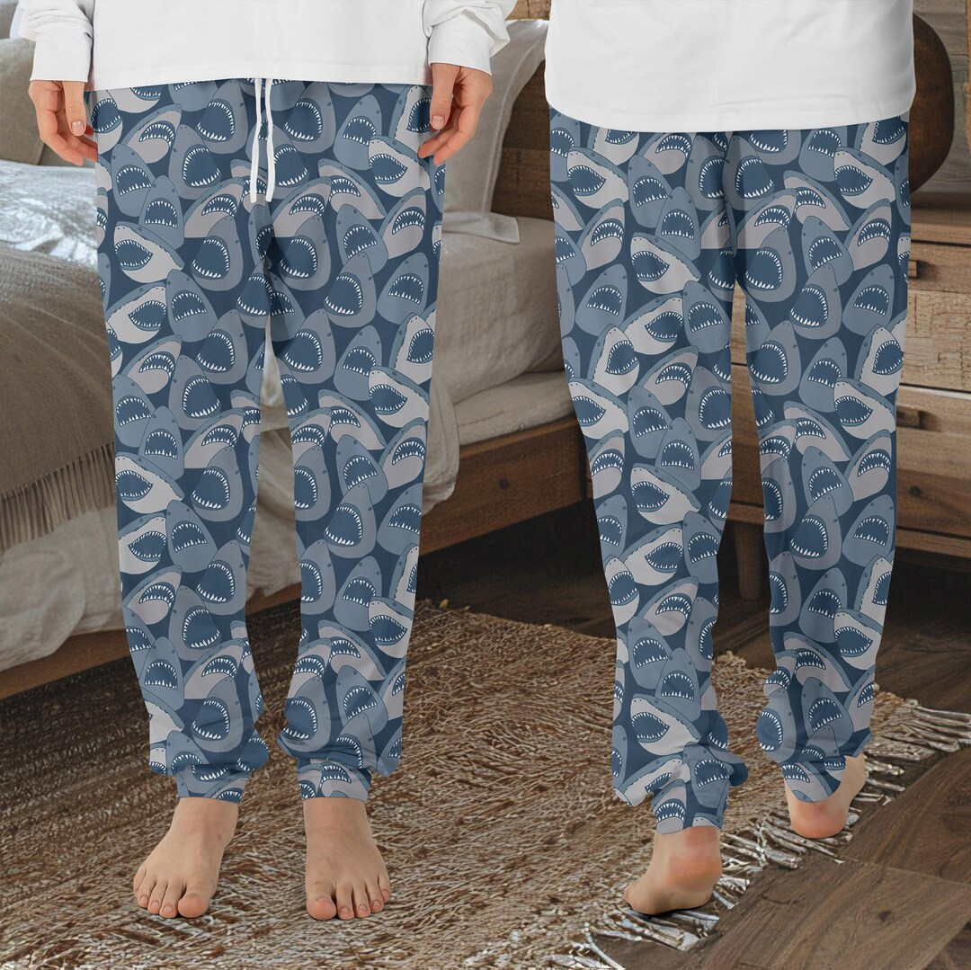 Shark Pajama Pants, Shark Pants, Shark Gift, Shark Present, PA2 - Etsy