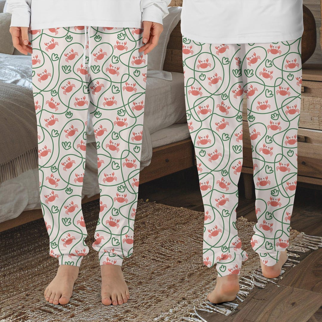 Crab Pajama Pants, Crab Pants, Crab Gift, Crab Present, PA92 - Etsy