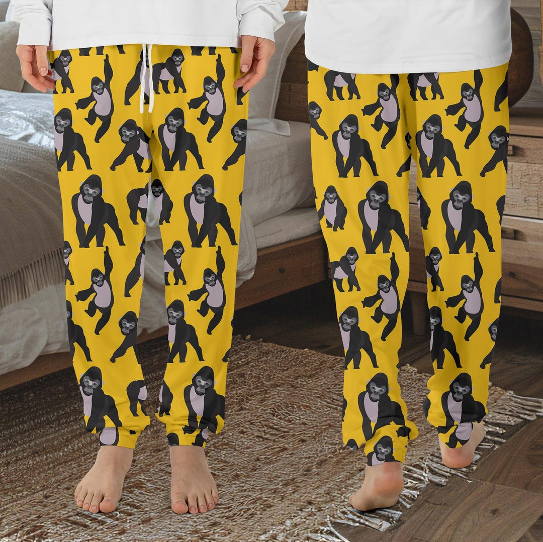 Gorilla Pajama Pants, Gorilla Pants, Gorilla Gift, Gorilla Present ...