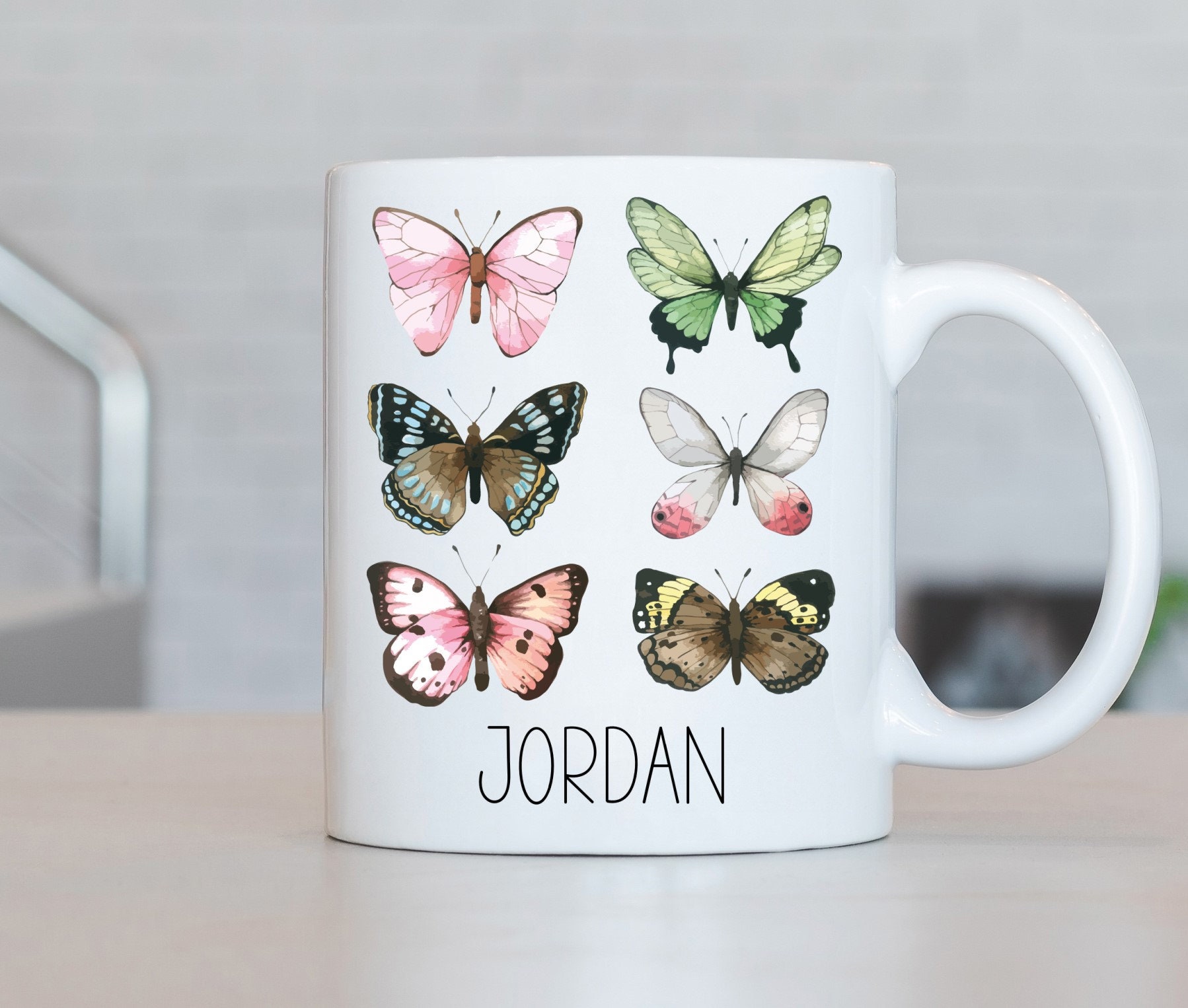 Butterfly Mug Personalized Butterfly Coffee Cup Butterfly - Etsy
