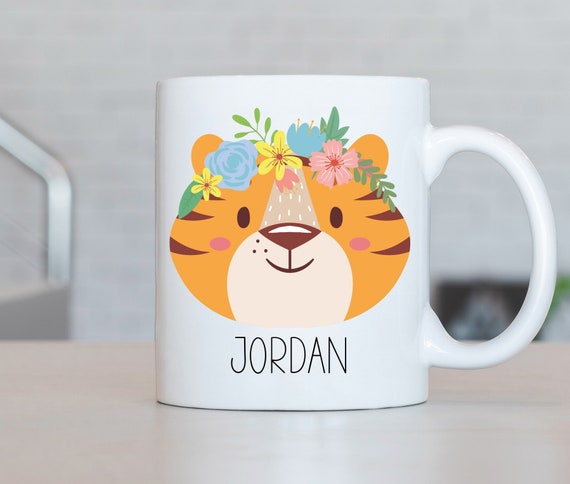 Tiger Mug Personalized Tiger Coffee Cup Tiger Present Cute | Etsy