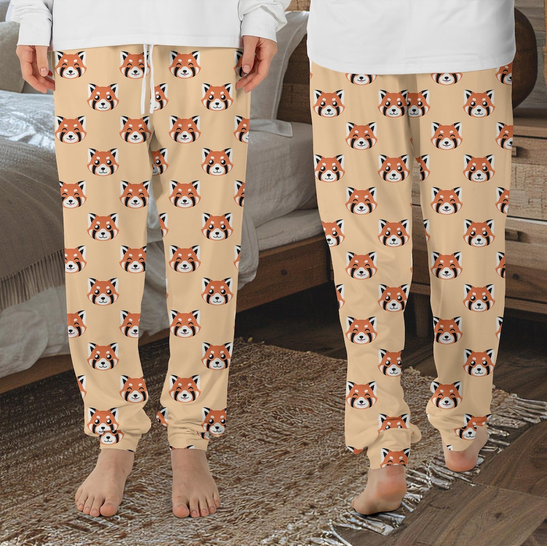 Red Panda Pajama Pants, Red Panda Pants, Red Panda Gift, Red Panda ...