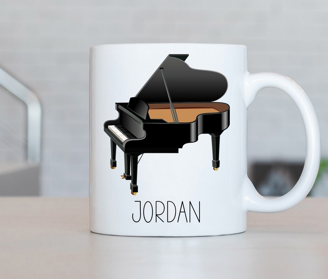 Piano Mug, Personalized Piano Coffee Cup, Piano Present, Piano Gift ...
