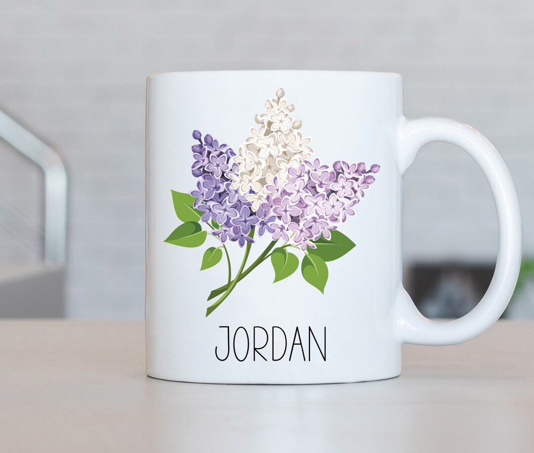 Lilac Mug, Personalized Lilac Coffee Cup, Lilac Present, Lilac Gift ...