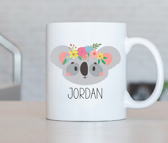 Koala Mug Personalized Koala Coffee Cup Cute Koala Present | Etsy