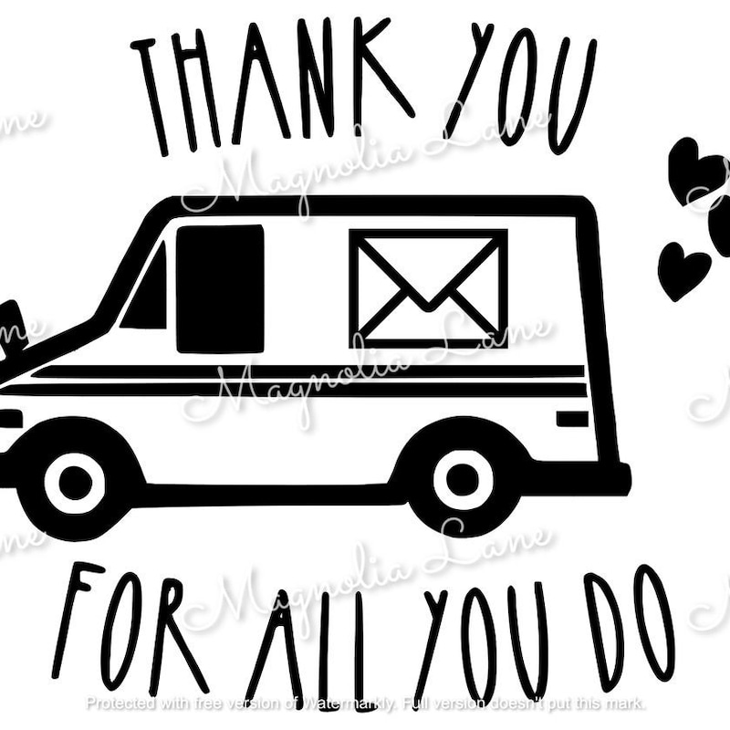 Mail Truck Svg - Etsy