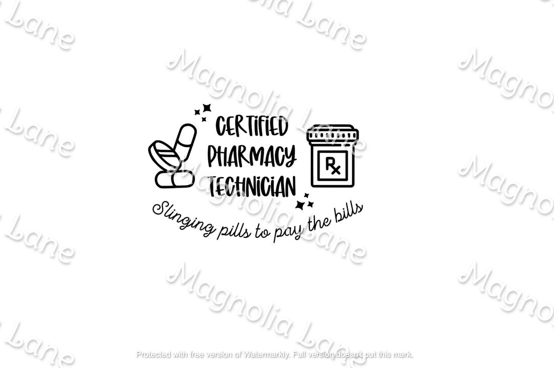 Certified Pharmacy Technician Cpht PNG/SVG/JPG Files Printable for ...