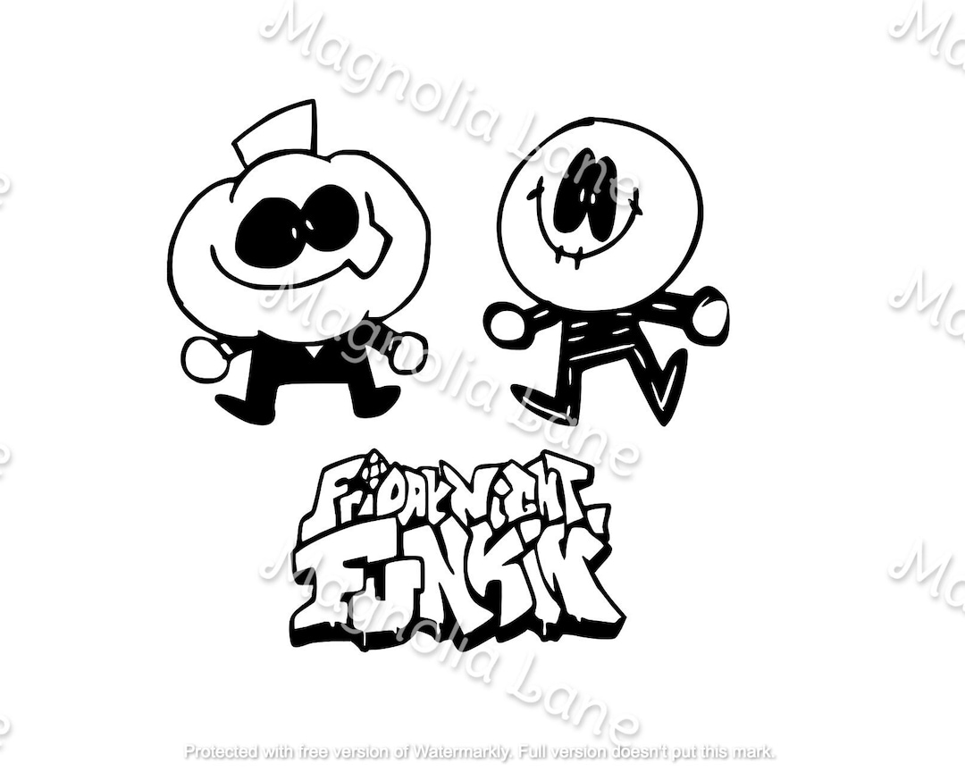 Friday Night Funkin Fnf Skid and Pump SVG/PNG/JPG Files Download Cricut ...