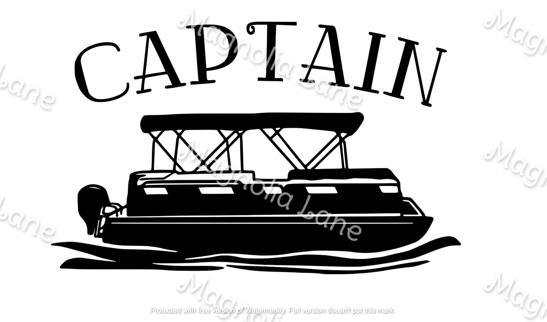 Pontoon Boat Captain PNG/SVG/JPG Digital Printable Cricut Silhouette - Etsy