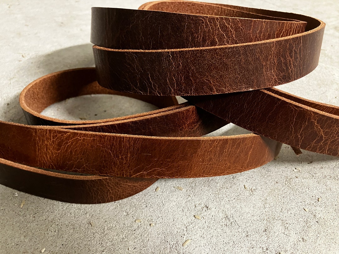1 Scrap 10 Pieces Antique Tan Water Buffalo Strips Straps Belt Blanks ...