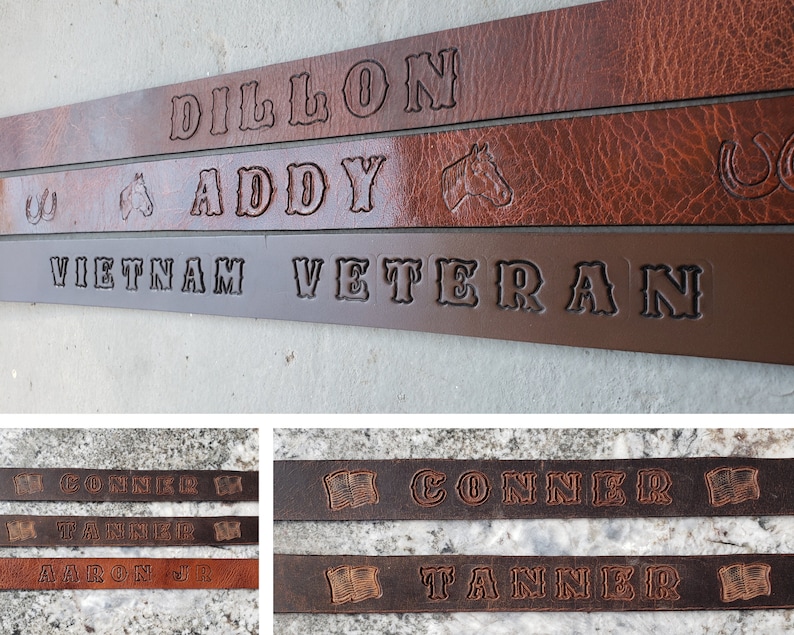 Custom Leather Name Belt - Etsy