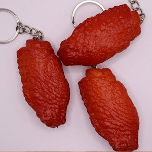 Realistic Chicken Wing Keychain, Buffalo Chicken Wings Gift, Funny Fake ...