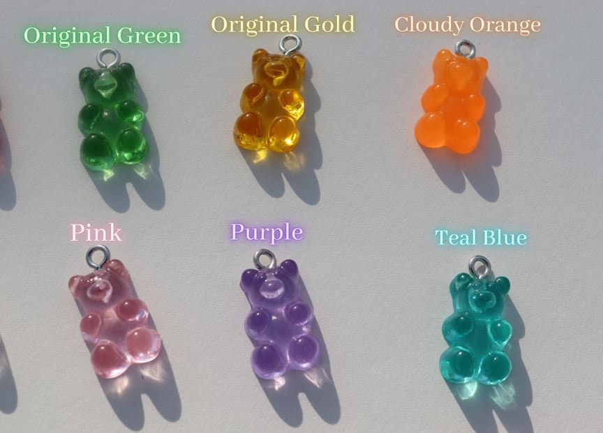 Gummy Bear Keychain 29 Colors Gummy Bear Keyring Candy | Etsy