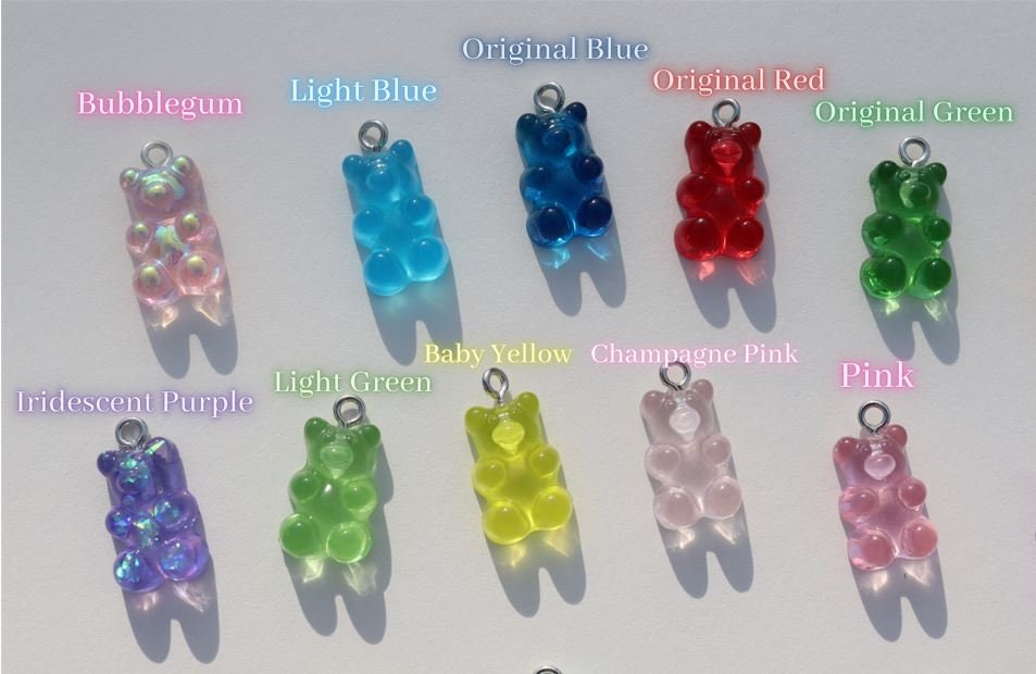 Gummy Bear Keychain 29 Colors Gummy Bear Keyring Candy | Etsy