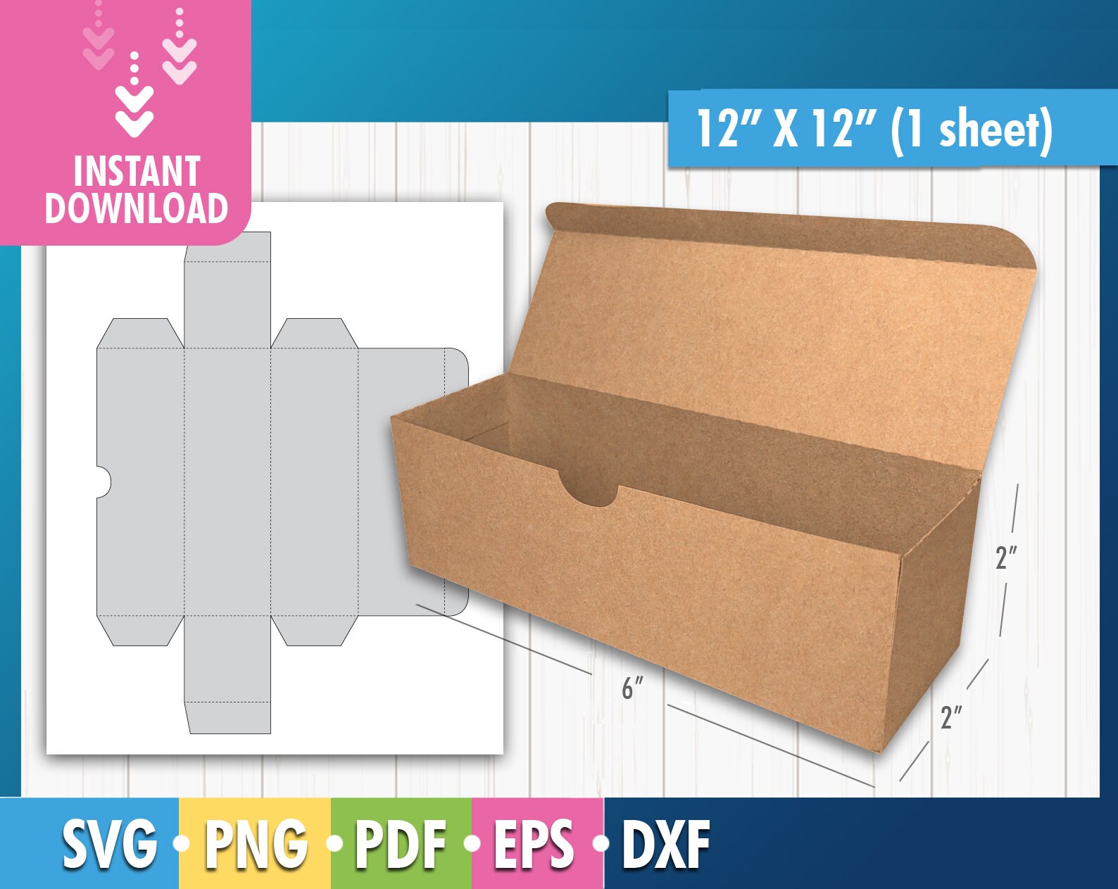 Rectangular Box SVG Box Template SVG Packaging Box SVG Box - Etsy México