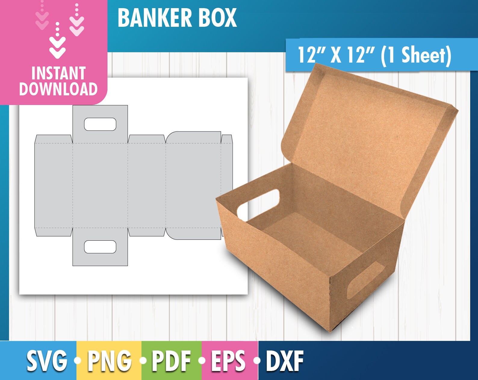 Storage Box Template Svg Png Dxf Eps Shoe Box Template - Etsy Canada