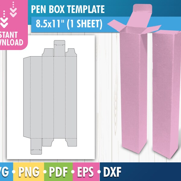 Glitter Pen Box Svg - Etsy