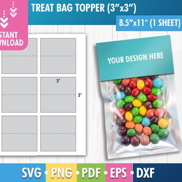 Candy Bag Toppers - Etsy