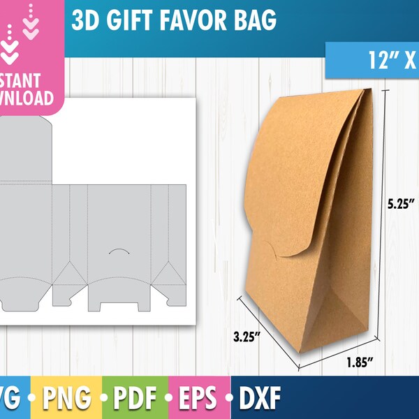Mini Paper Bag Svg - Etsy