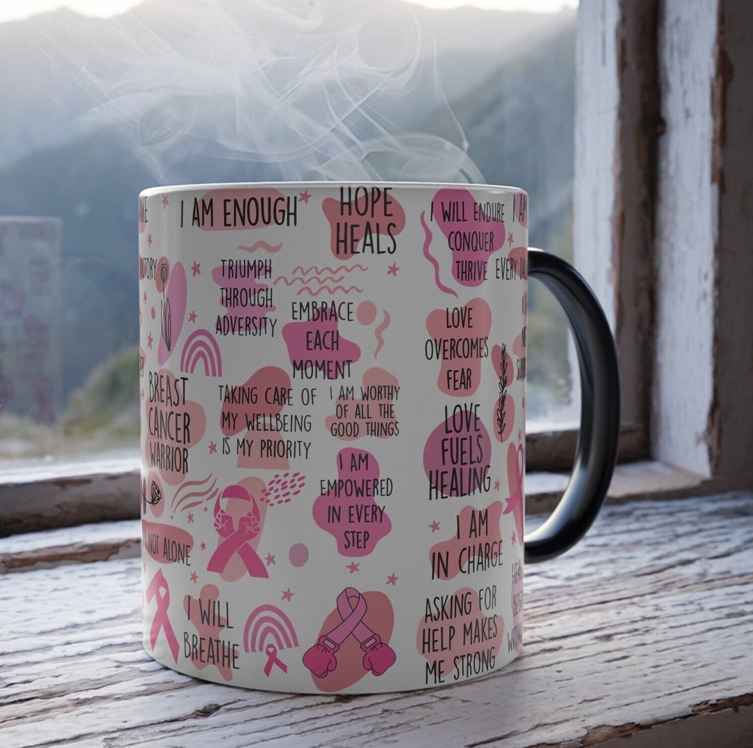 Breast Cancer Awareness Color Morphing Mug, 11oz Heat-reactive Color ...