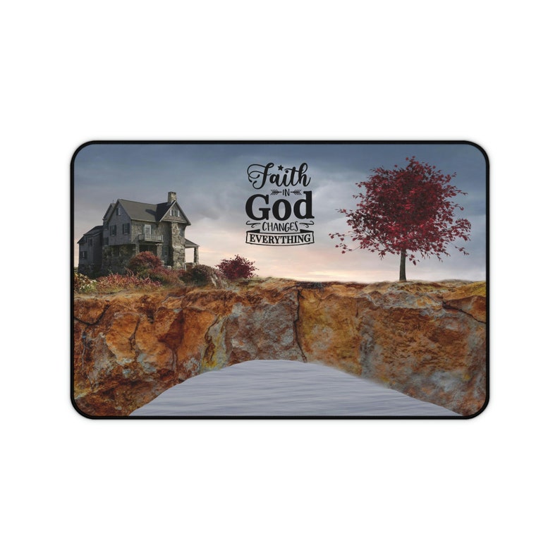 Christian Desk Mat faith in God Changes Everything Computer Peripherals ...