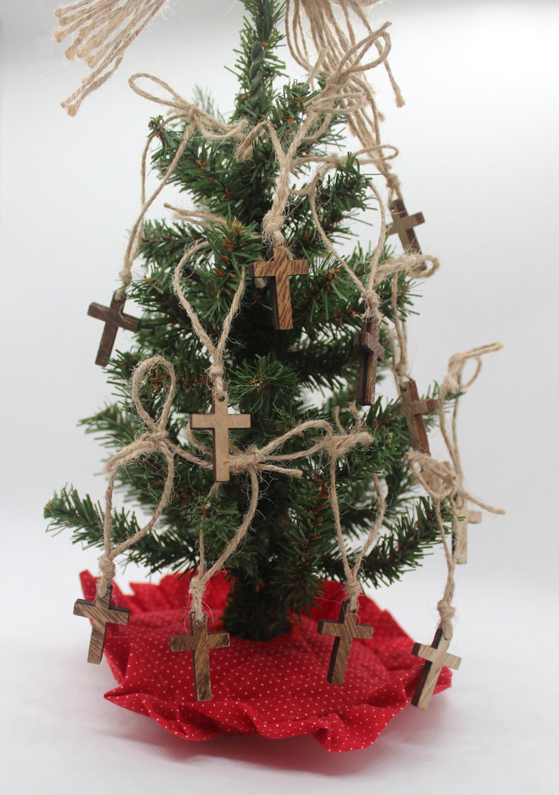 Wooden Cross Ornaments Minature Christmas Tree Cross - Etsy