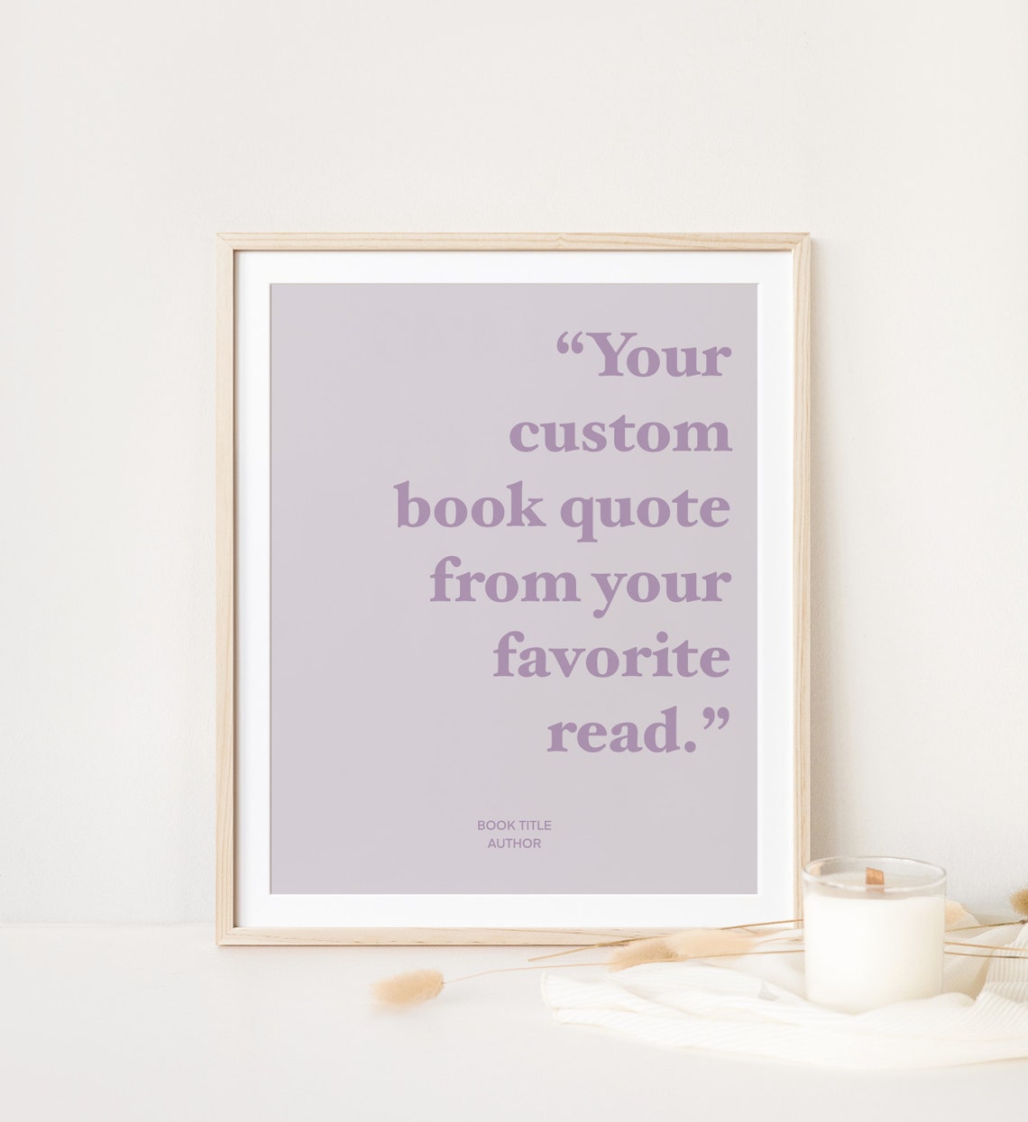 Custom Book Quote Poster Printable Bookish Word Art Gifts - Etsy
