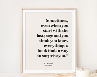 Book Lovers Poster, Bookish Wall Decor, Bookworm Poster, Printable Book ...