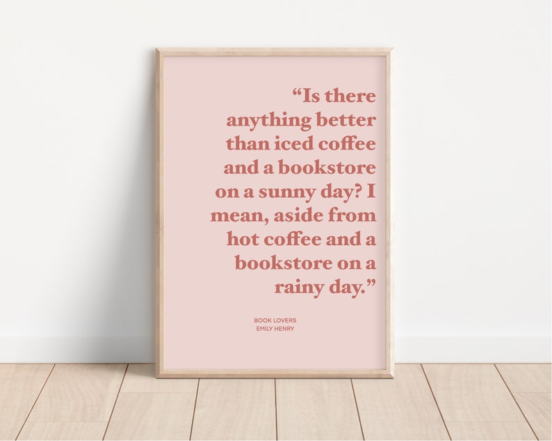 Bookish Poster Book Lovers Wall Decor Printable Wall Art - Etsy