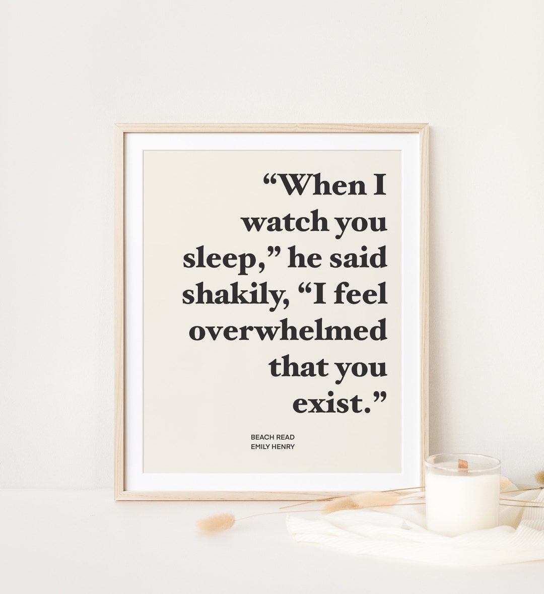 Booktok Poster, Minimalist Quote Art, Beach Read Emily Henry Quote ...